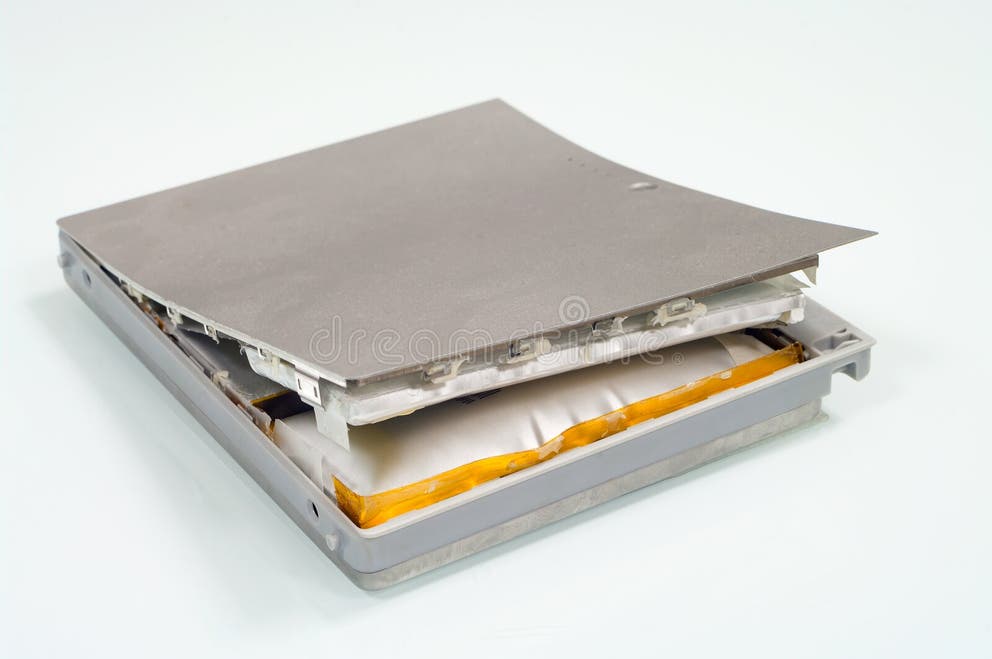 Damaged Lithium-ion Battery. Stock Image - Image of closeup, expired ...