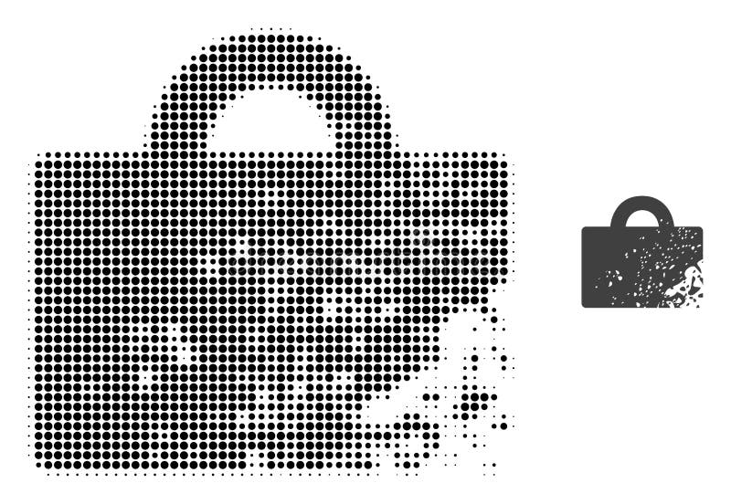 Damaged Luggage Halftone Dotted Icon Stock Vector - Illustration of ...