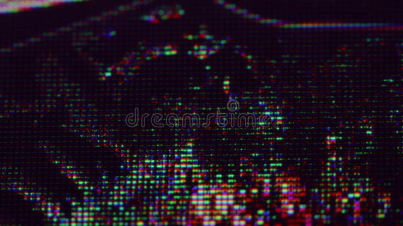 Damaged Matrix Broken Pixels Surface LSD Screen Stock Footage - Video ...