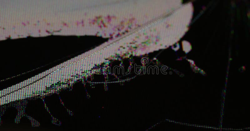Damaged Matrix Screen Texture Display Crackled Stock Footage - Video of ...