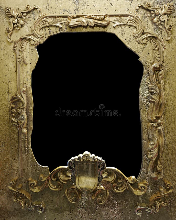 Damaged metal frame stock illustration. Illustration of nameplate ...