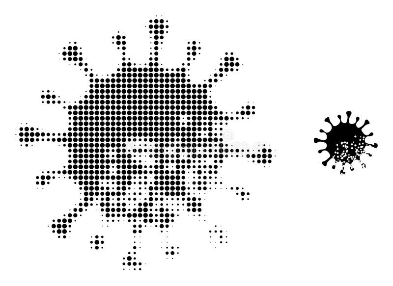 Damaged Microbe Halftone Dotted Icon Stock Vector - Illustration of ... Damaged Microbe Halftone Dotted Icon Stock Vector - Illustration of ...