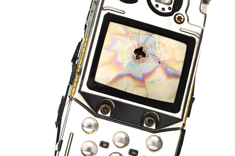 Damaged mobile phone stock photo. Image of cracked, screen - 51310868