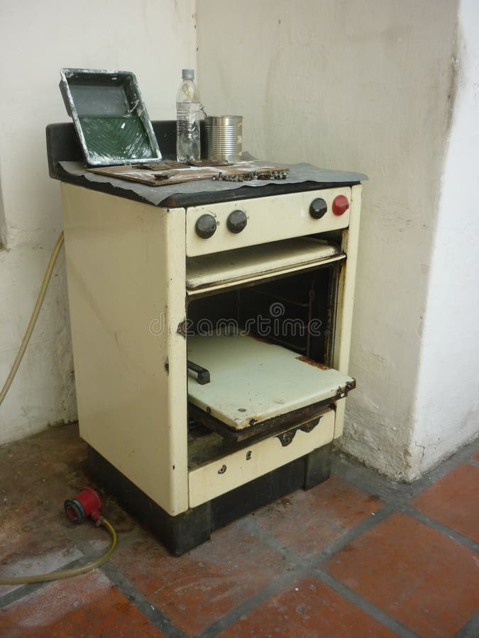 Damaged Old Stove stock image. Image of appliance, metal - 67104553