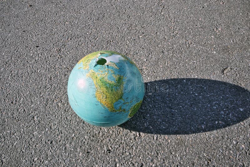 Damaged Old World Globe Map Stock Photo - Image of ground, globe: 250878654
