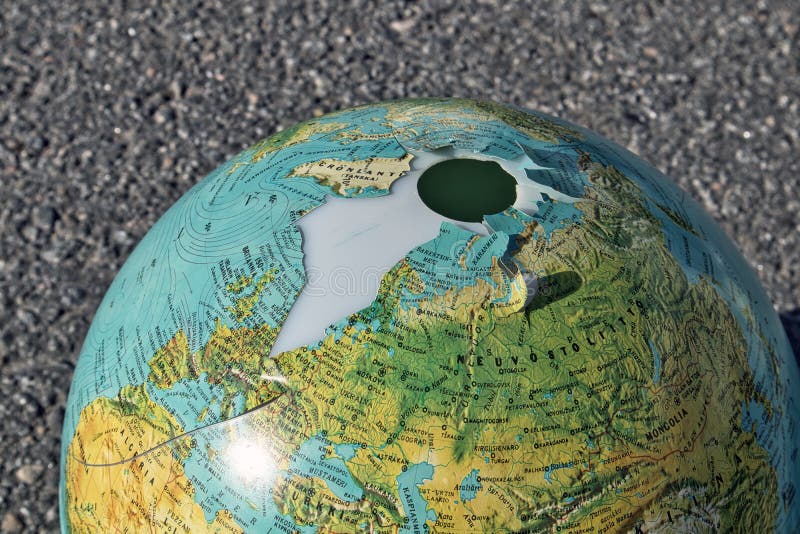 Damaged Old World Globe Map Stock Image - Image of retro, planet: 250878665