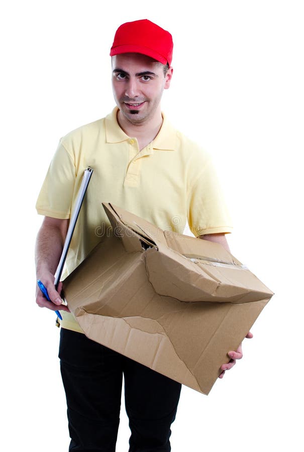 Damaged Parcel From Shipping. It& X27;s A Hole In The Corner Stock ...