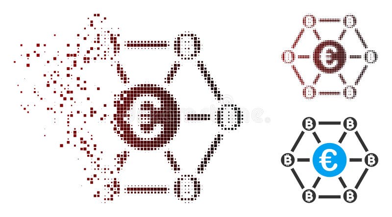 Damaged Pixel Halftone Bitcoin Euro Net Structure Icon Stock Vector ... Damaged Pixel Halftone Bitcoin Euro Net Structure Icon Stock Vector ...