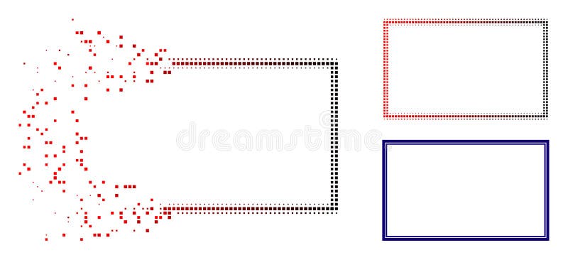Damaged Pixel Halftone Double Rectangle Frame Icon Stock Vector ... Damaged Pixel Halftone Double Rectangle Frame Icon Stock Vector ...