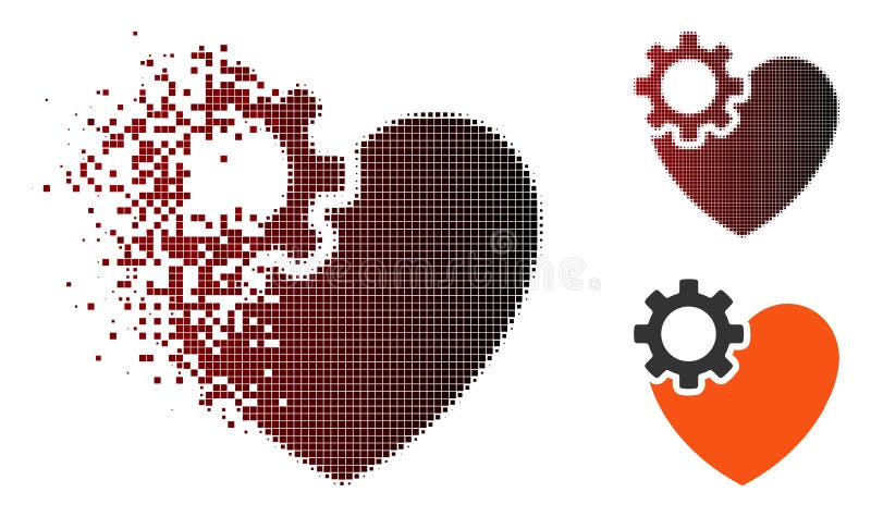 Damaged Pixel Halftone Heart Surgery Icon Stock Vector - Illustration ...