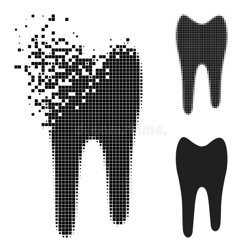 Pixel tooth icon stock vector. Illustration of cheerful - 72881893