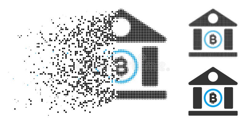 Damaged Pixelated Halftone Bitcoin Bank Building Icon Stock Vector ... Damaged Pixelated Halftone Bitcoin Bank Building Icon Stock Vector ...