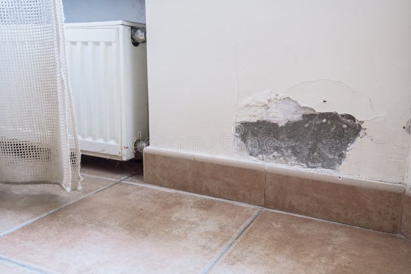 Damaged Plaster on Wall Indoors Close Up Stock Photo - Image of ...