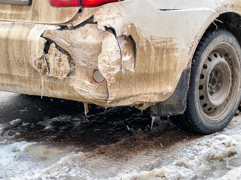 Damaged Rear Bumper after an Accident Stock Photo - Image of vehicle ...