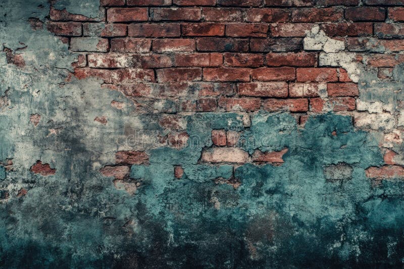 Damaged Red Brick Wall, Aged and Worn Texture, Rustic Background ...