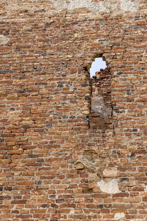 Damaged Red Bricks from the Wall of an Ancient Building Stock Image ...