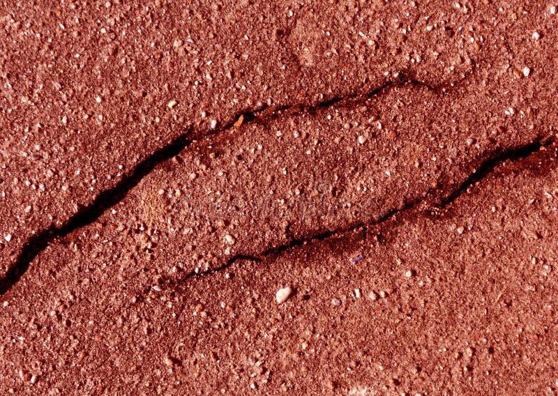 Damaged Red Toned Asphalt Surface. Stock Image - Image of material ...