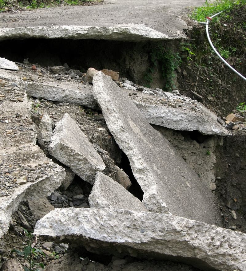 Broken Road stock image. Image of pavement, destroyed - 5028619