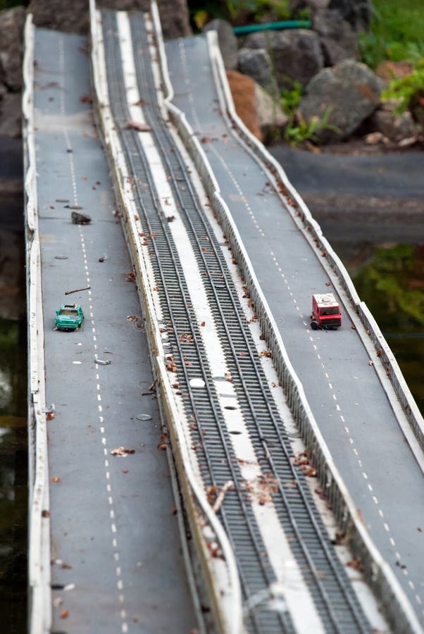 Damaged bridge stock photo. Image of model, maquette - 32448406