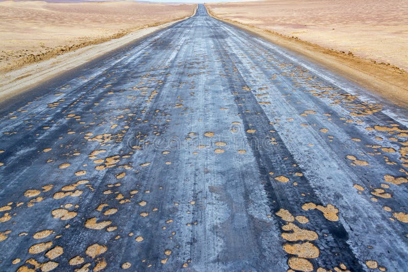 Damaged Road stock image. Image of dust, landscape, desolate - 52707113