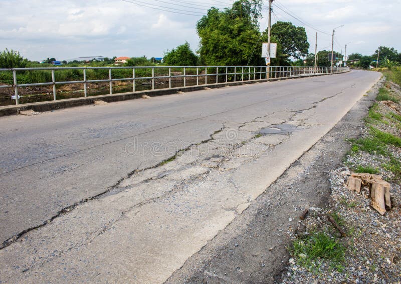 Damaged road stock image. Image of field, countryside - 44863241