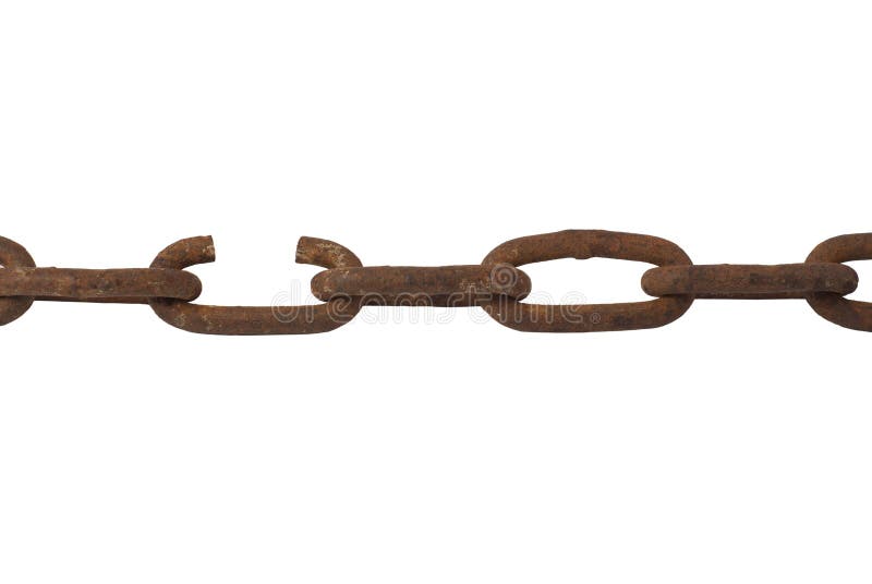 Rusty Chain Isolated on White Stock Image - Image of aged, links: 5484119