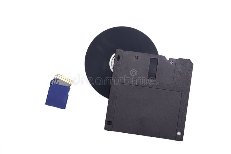 Damaged SD Card and Floppy Disc Stock Photo - Image of media, label ...