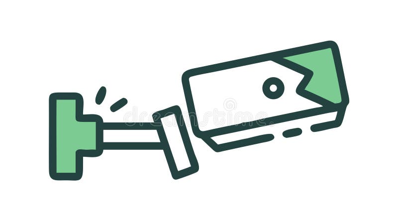 Damaged Security Camera Icon for Incident and Vandalism Report, Vector ...