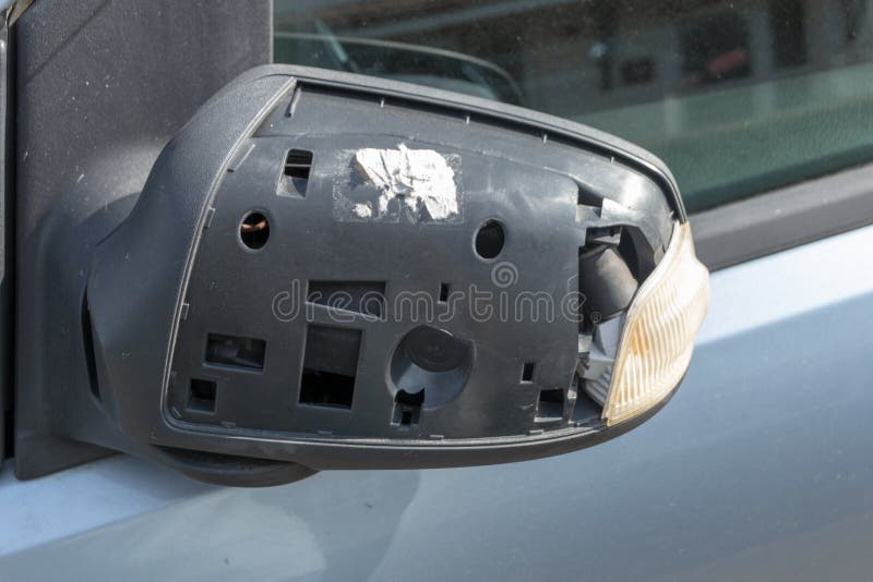 Damaged Side Mirror stock image. Image of transport - 179541463