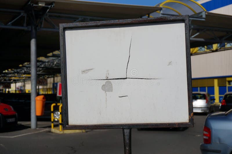 Damaged sign stock image. Image of outdoor, damaged, white - 51747299