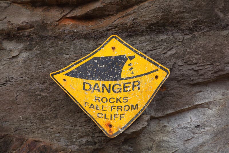 Falling Rock Zone Sign