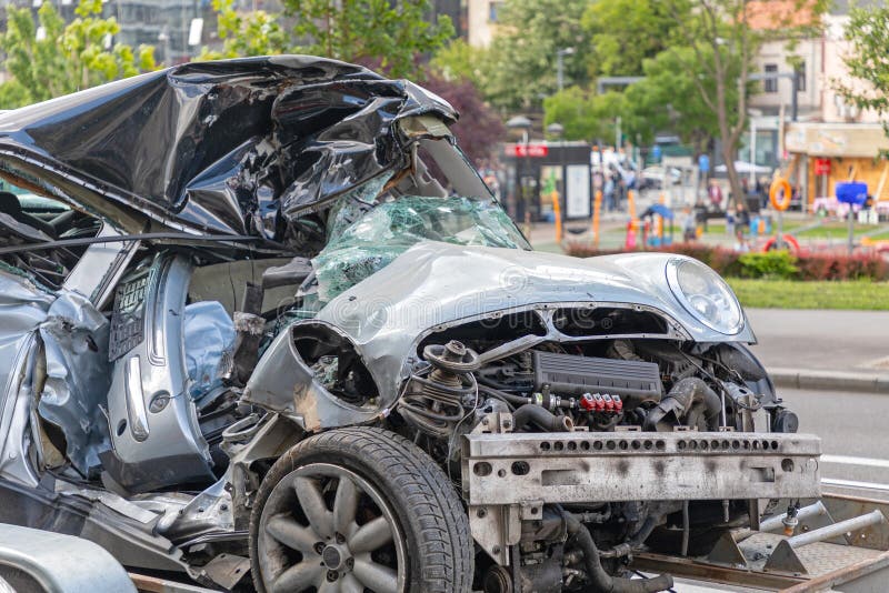 Small car crash stock image. Image of transport, auto - 24372331