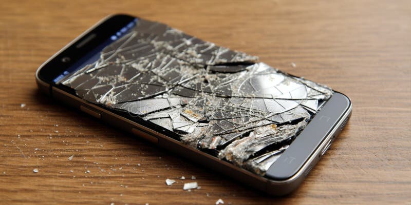 A Damaged Smartphone with Insurance Paperwork Underneath, Concept of ...
