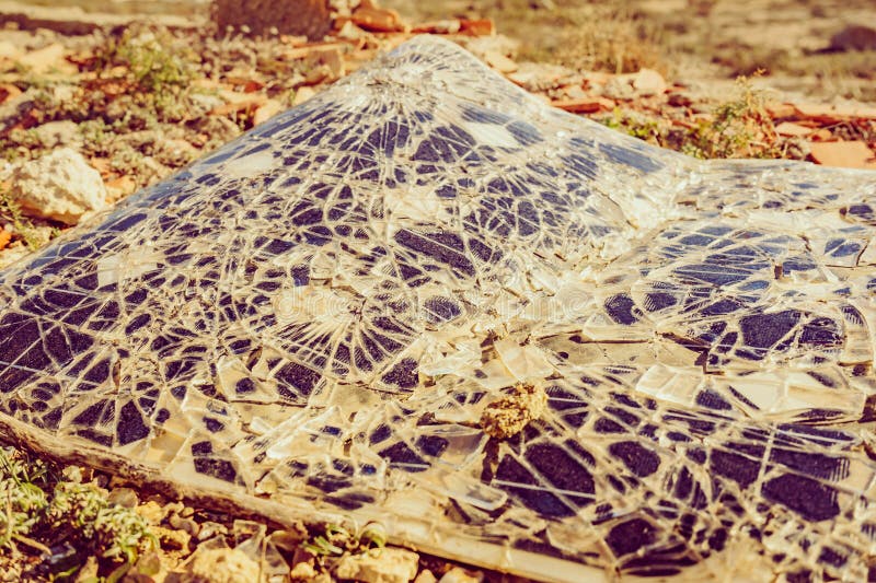 Damaged Solar Photovoltaic Panel Stock Photo - Image of power, break ...