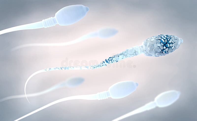 Damaged Sperm Cells while Breaking Apart Stock Illustration ...