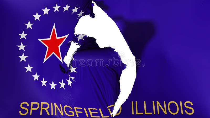 Springfield Map, Capital City of the USA State of Illinois. Municipal ...