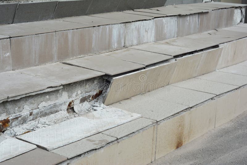 Damaged Stair Case. Steps To Success Stock Photo - Image of close ...