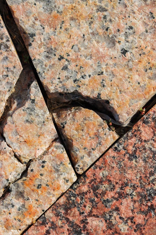 Damaged Stone Slabs with Cracks Close-up. Stock Photo - Image of ...