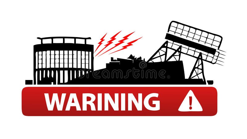 Damaged Structure Warning, Danger Zone, Building Hazard, Vector Design ...
