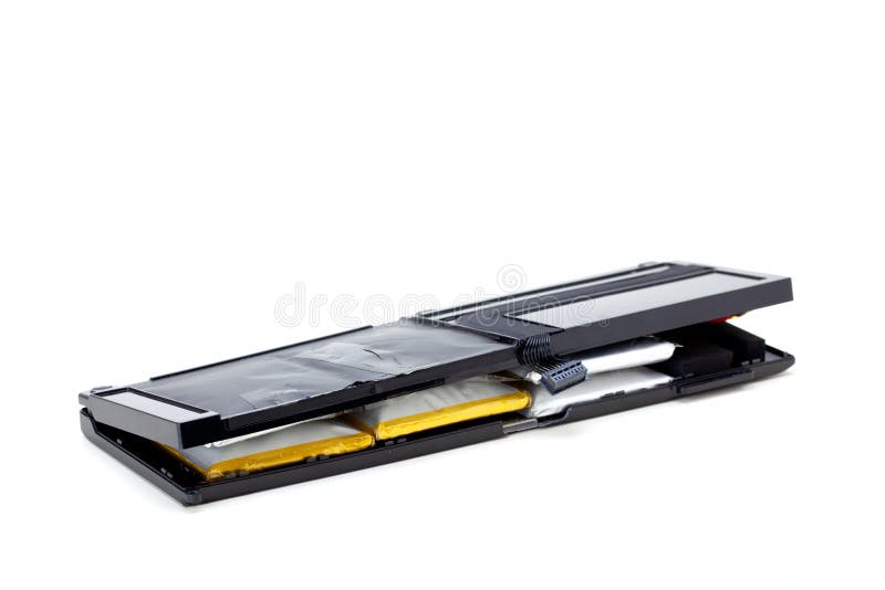 Damaged Swollen Lithium Polymer, Li-ion Batteries Stock Image - Image ...