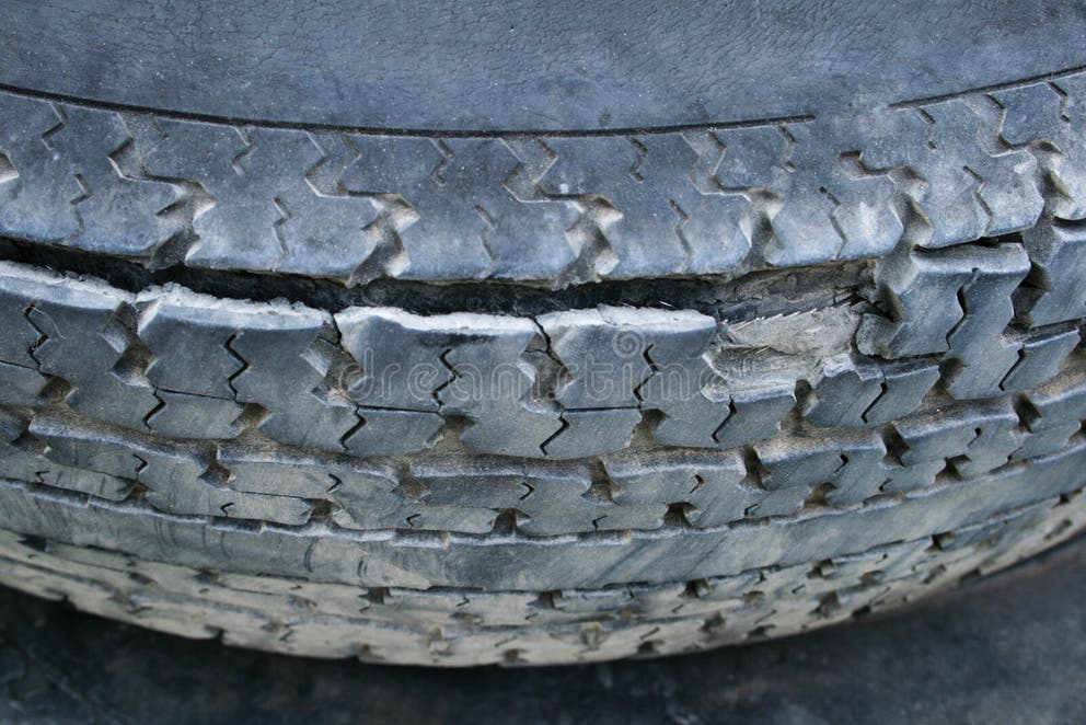 Damaged tire stock photo. Image of broken, dangerous, hazardous - 5578508