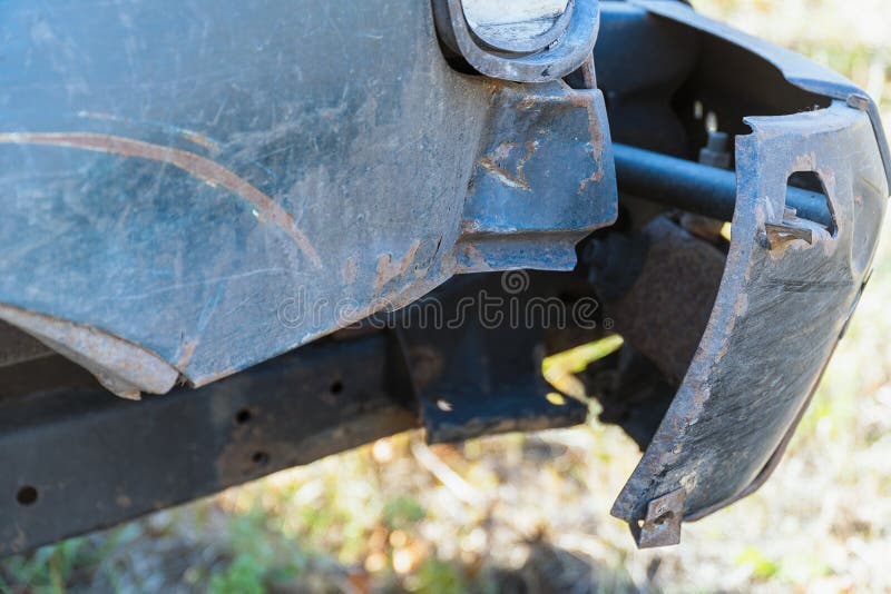 Damaged Front Bumper on Car Stock Photo - Image of carry, crash: 139081288