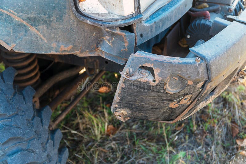 Damaged Front Bumper on Car Stock Photo - Image of front, auto: 141685142