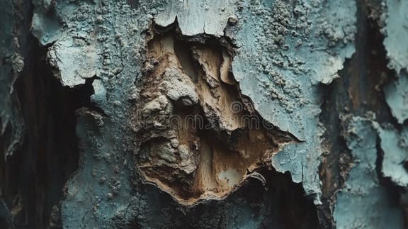 Damaged Tree Bark Texture Close Up Stock Illustration - Illustration of ...