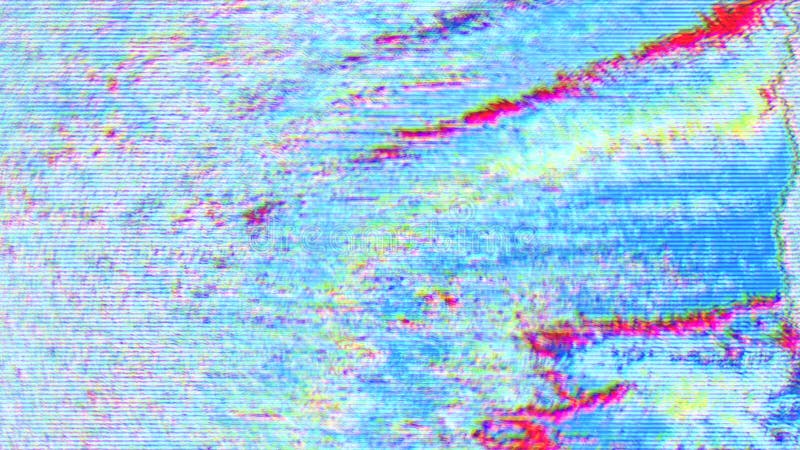 Noisy Signal TV Screen Distortion with Vintage Damage and Flickering ...