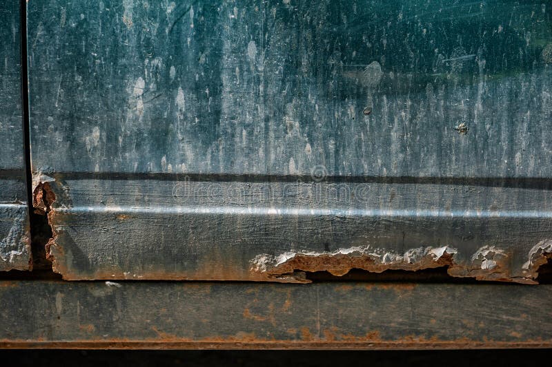 Damaged Vintage Rusted Car Texture with Peeling Paint and Corroded ...