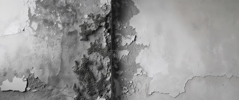 Damaged Wall Corner Shows Extensive Decay and Mold Stock Photo - Image ...