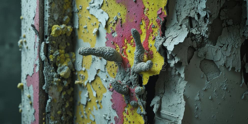 Damaged Wall Corner Shows Extensive Decay and Mold Stock Image - Image ...