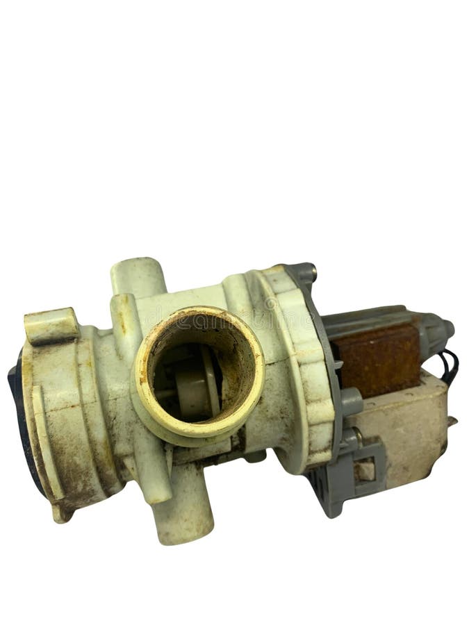 Damaged Washing Machine Drain Pump Stock Photo - Image of impeller ...