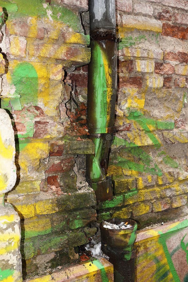 Damaged water funnel stock photo. Image of construction - 86879856